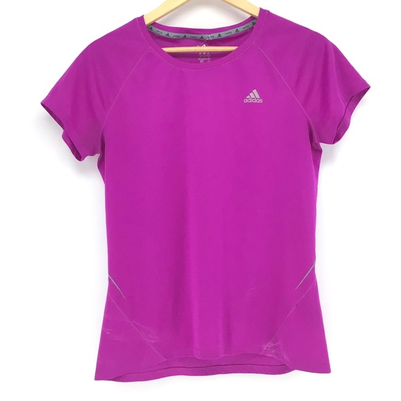 adidas | Tops | Adidas Climate Running Purple Short Sleeve Workout ...